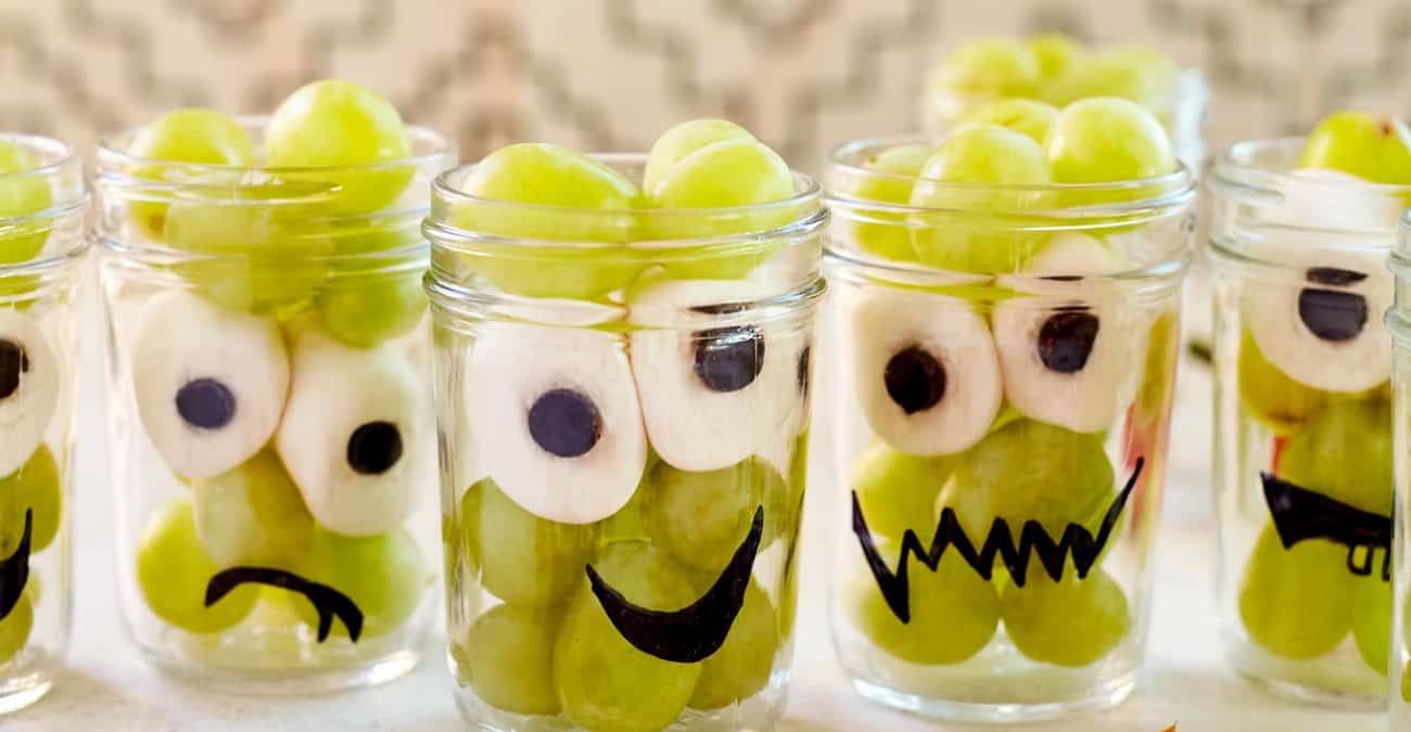 Spooky Halloween Grape Fruit Cups - Patricia Bannan, MS, RDN