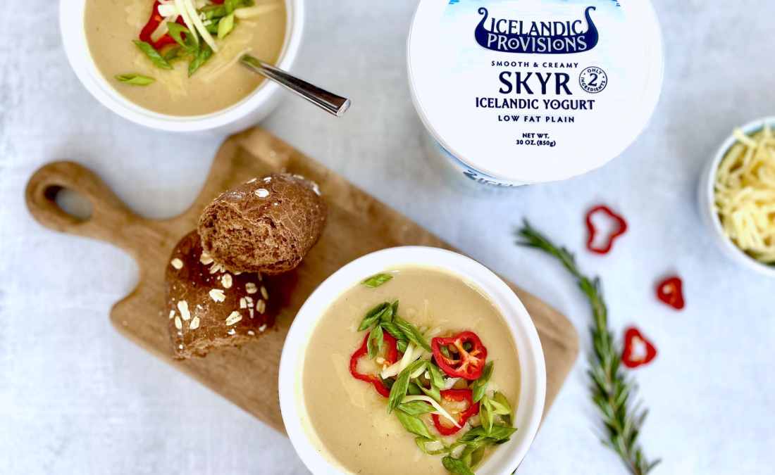 Creamy Slow-Cooker Potato Leek Soup with Skyr - Patricia Bannan, MS, RDN